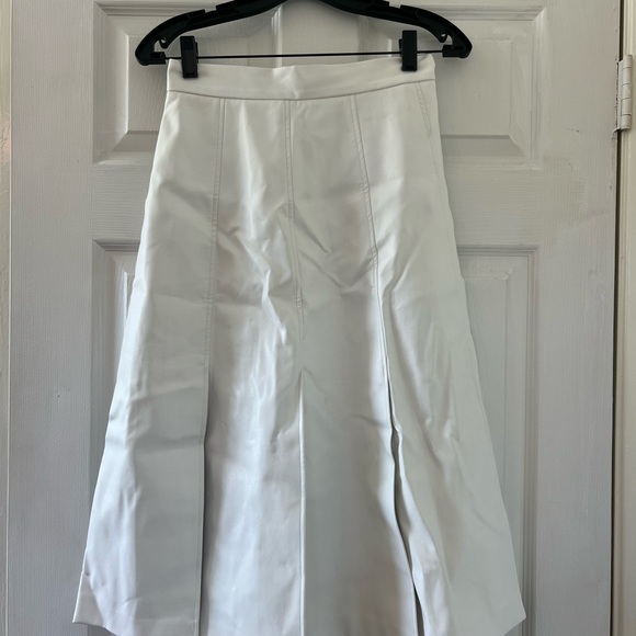 Tela | Skirts | Tela White Leather Midi Skirt | Poshmark